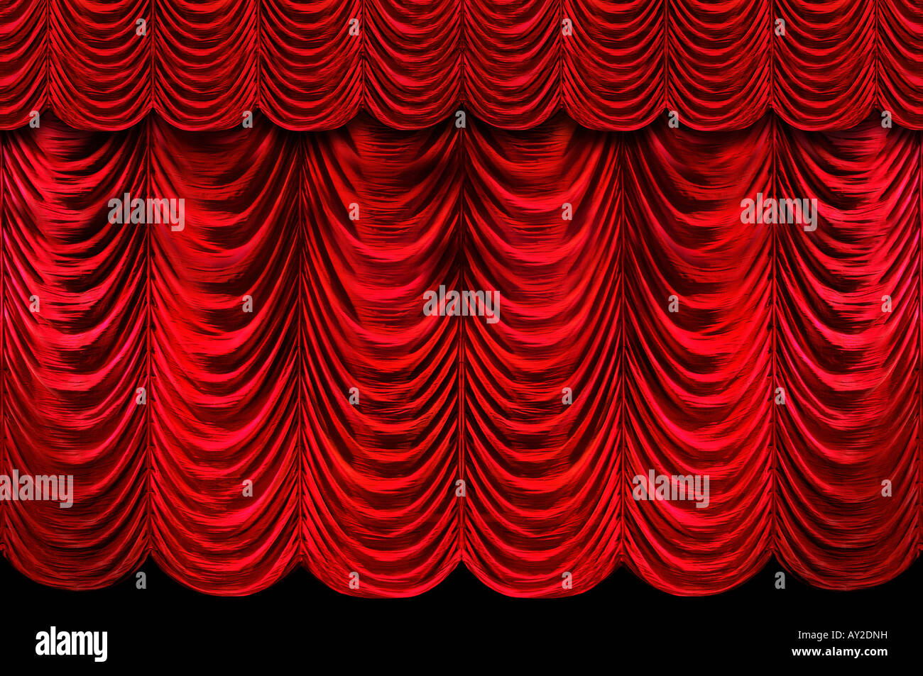 Stage red curtains Stock Photo - Alamy