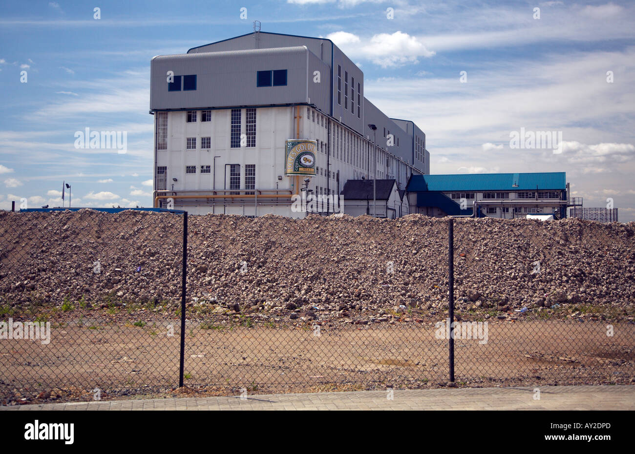 Lyle s Golden Syrup Factory Plaistow East London surrounded by rubble ...