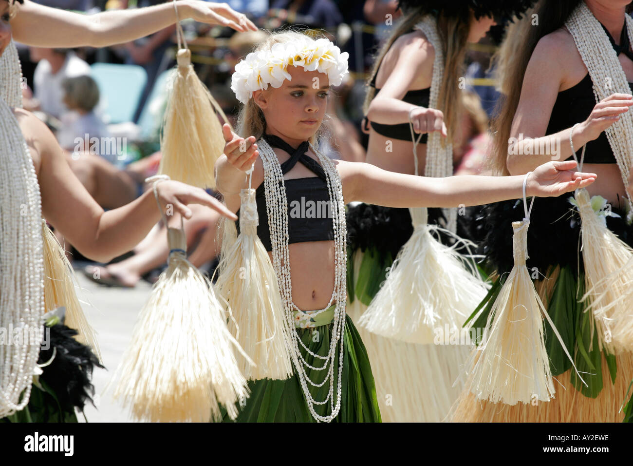 Young girl dancing in the Summer Solstice parade, Santa Barbara ...