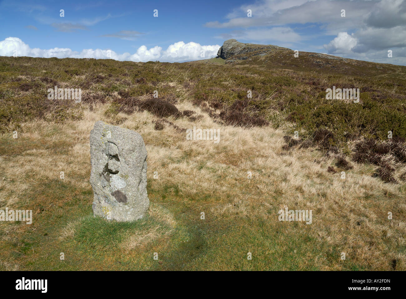 Old stone boundary marker hi-res stock photography and images - Alamy