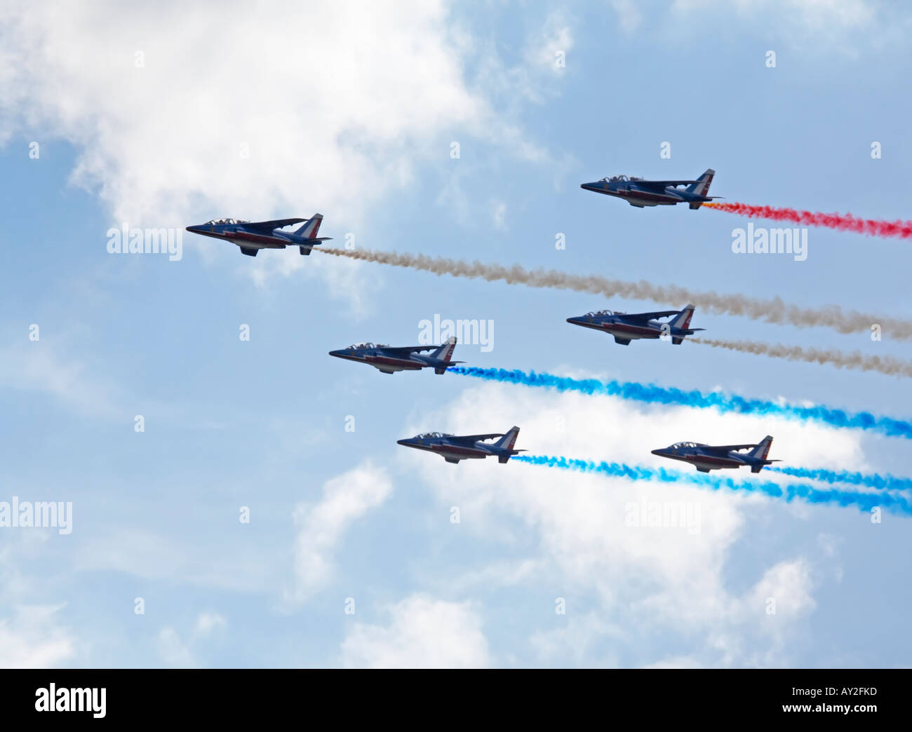 Patrouille de France the French Airforce acrobatic display team Stock ...