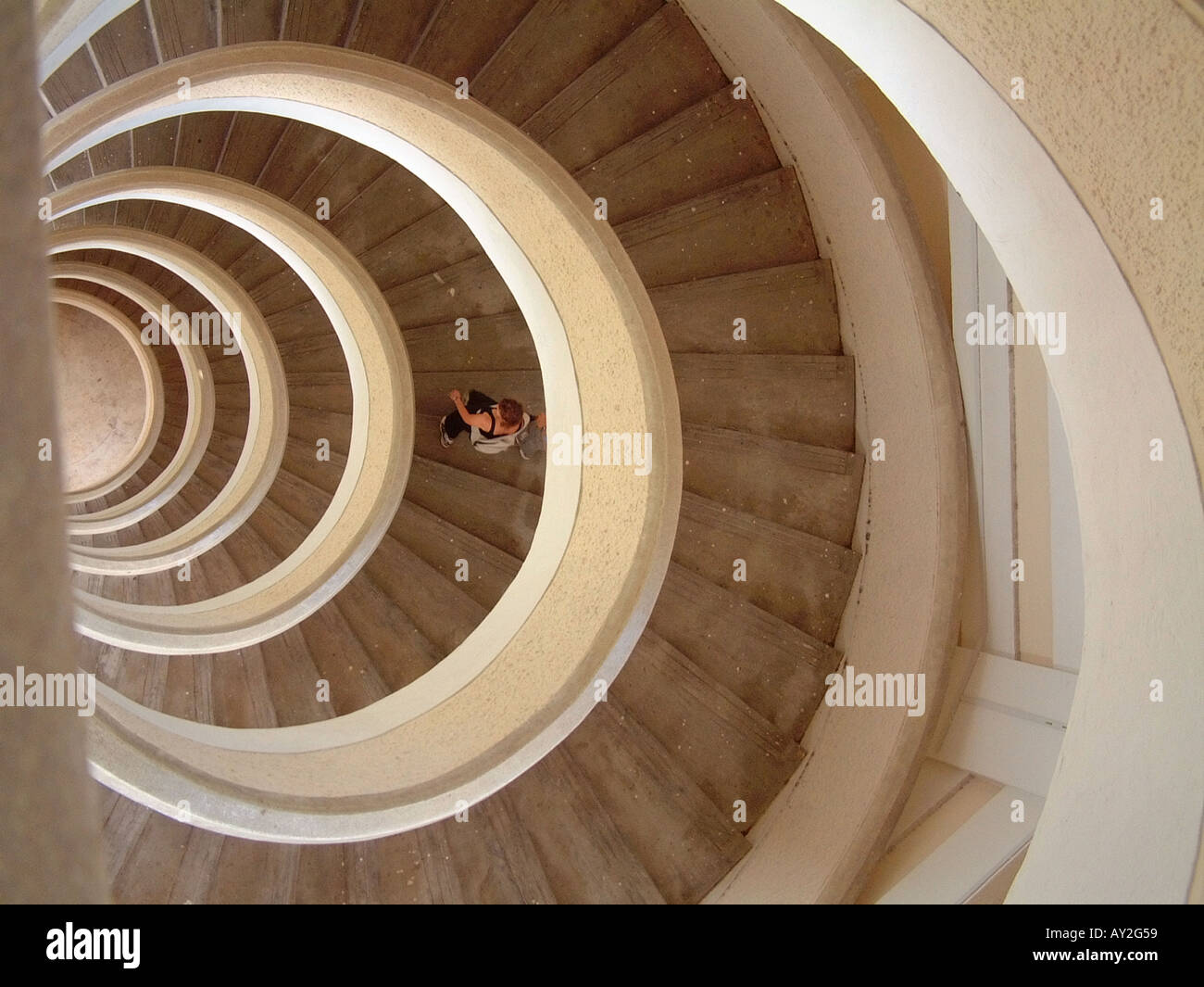 Spiral staircase in a pagoda of the Chinese Garden in Singapore Stock ...
