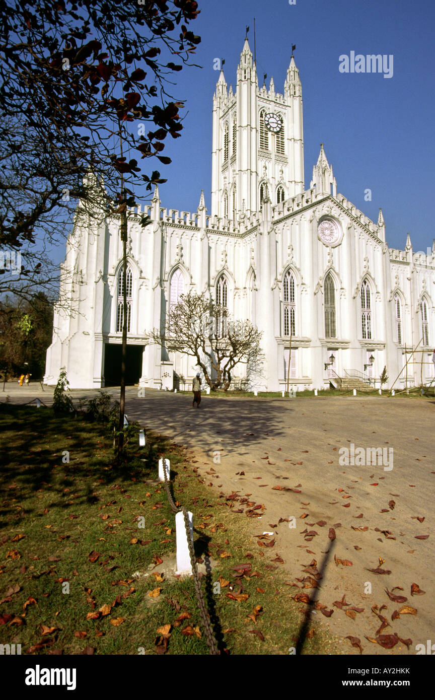 India West Bengal Calcutta St Pauls Cathedral Stock Photo - Alamy
