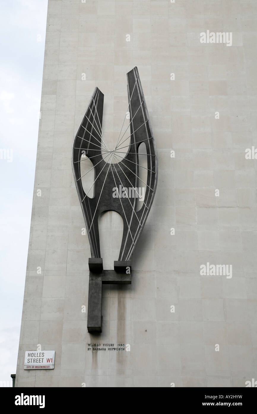 Winged Figure sculpture by Barbara Hepworth on the side of John Lewis ...