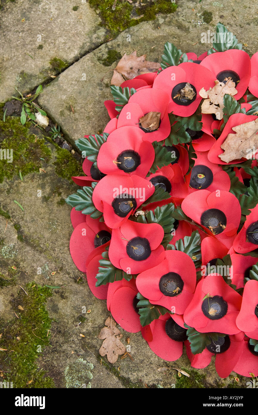 A poppy wreath, UK Stock Photo - Alamy