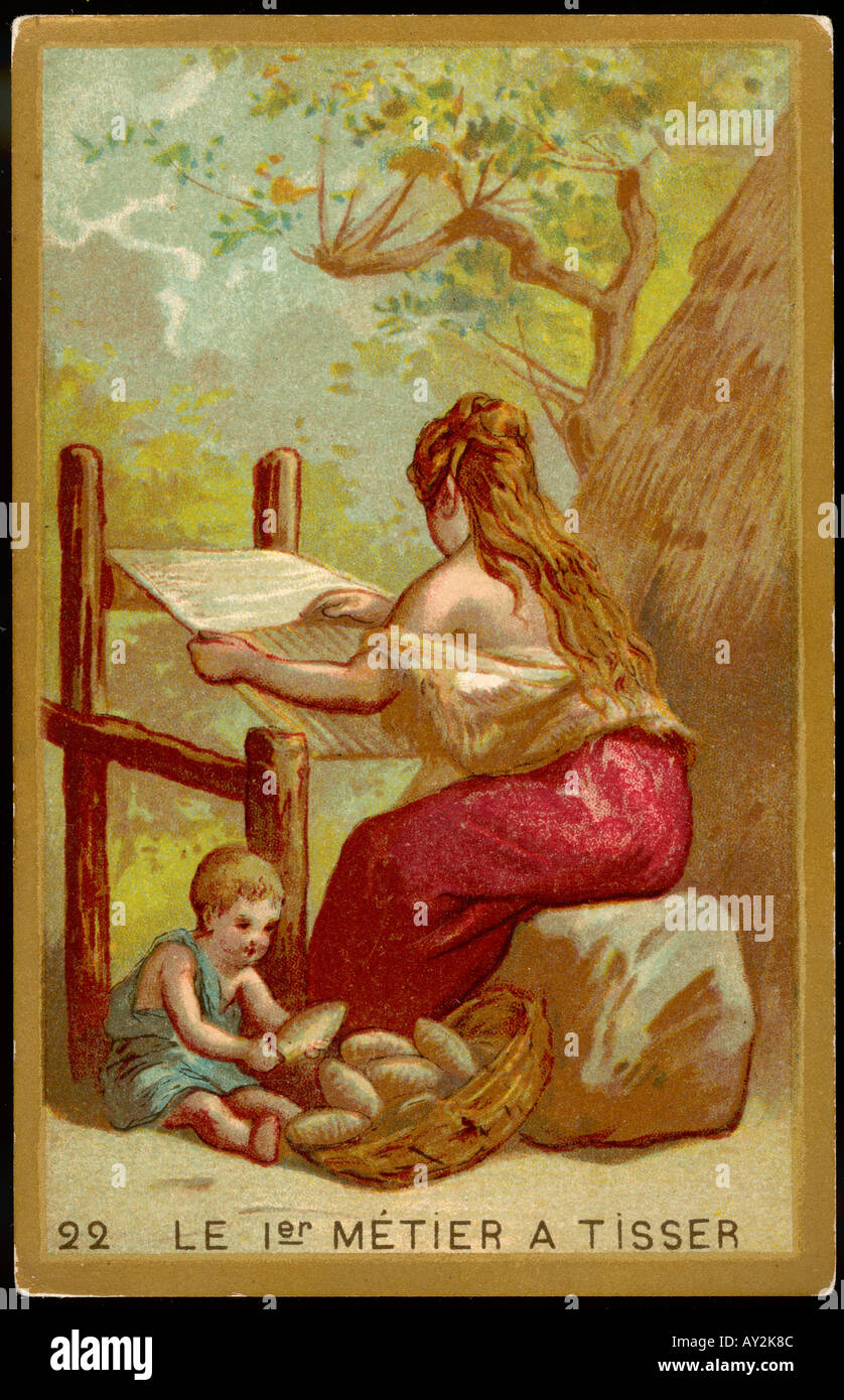 First Weaving Loom Stock Photo - Alamy