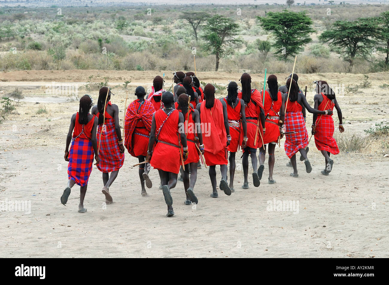 Group of Maasai men Stock Photo - Alamy