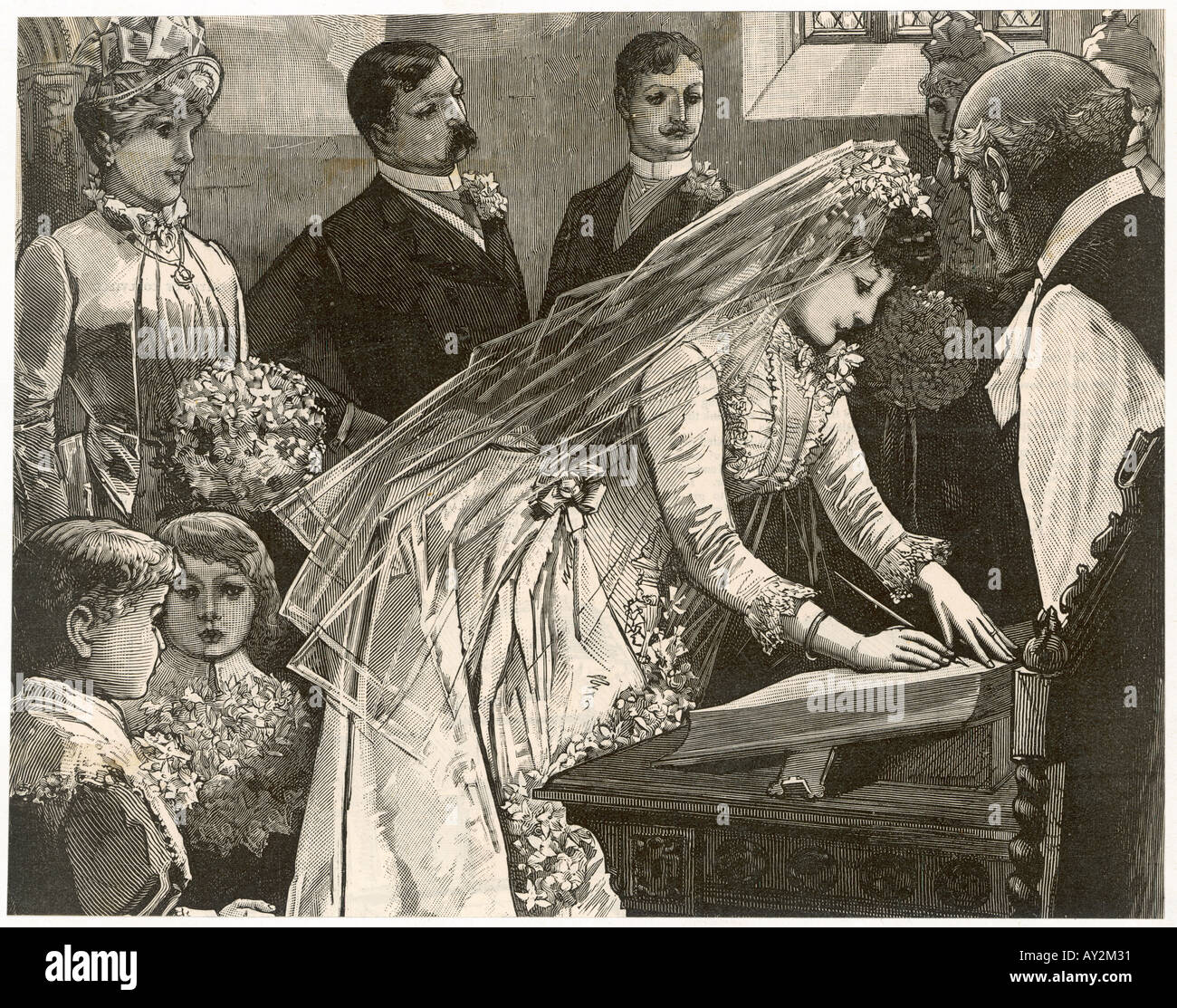 Signing The Register Stock Photo - Alamy