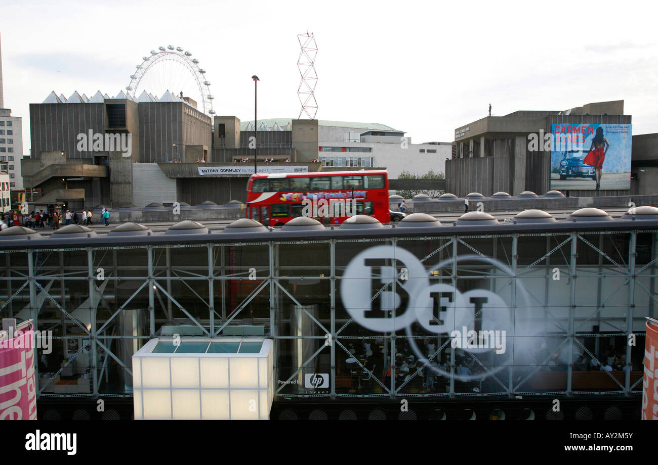 BFI building situated under Waterloo Bridge, South Bank, London Stock ...