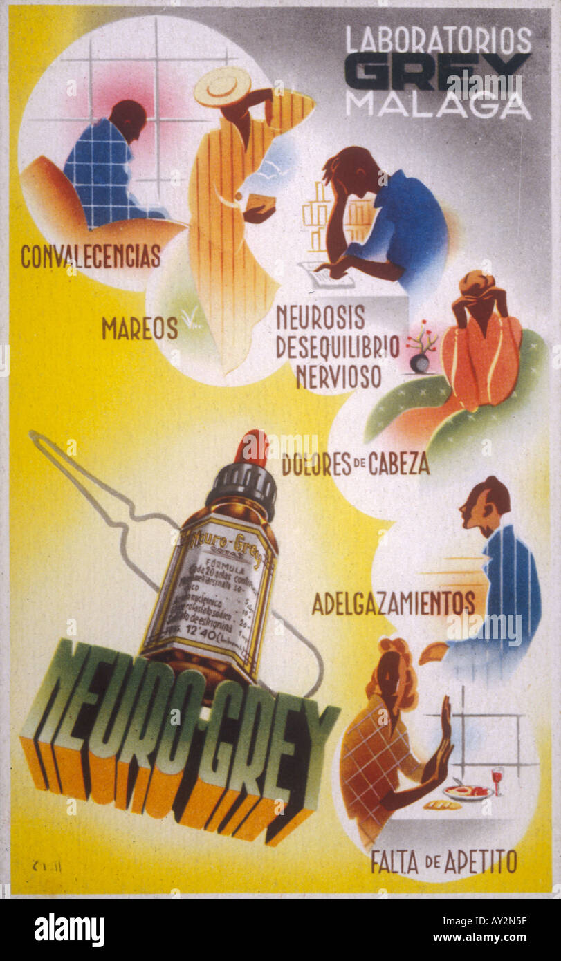 Neuro Grey Medicine Ad Stock Photo - Alamy