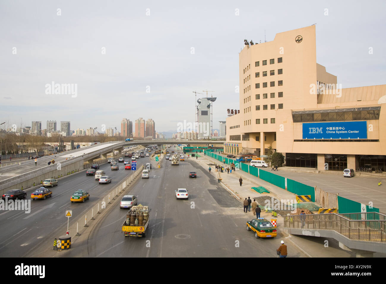 Weekend Traffic in Beijing March 2008 Stock Photo - Alamy