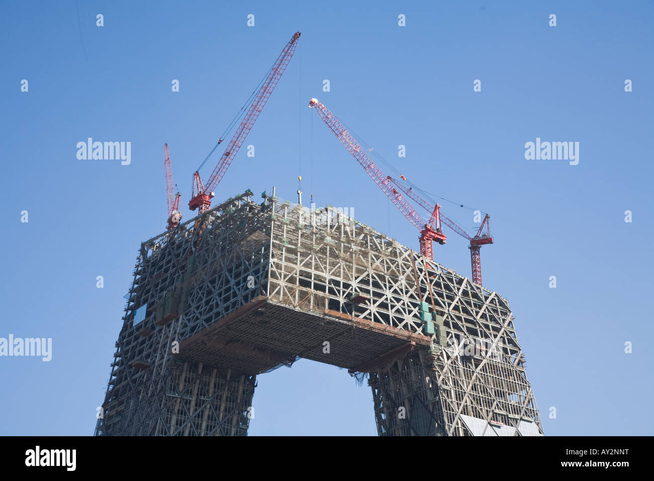 CCTV New Building under Construction March 2008 Stock Photo - Alamy