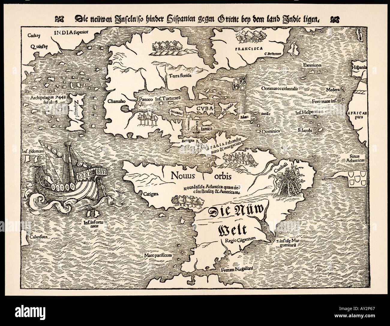 Maps Americas 1540 Stock Photo - Alamy