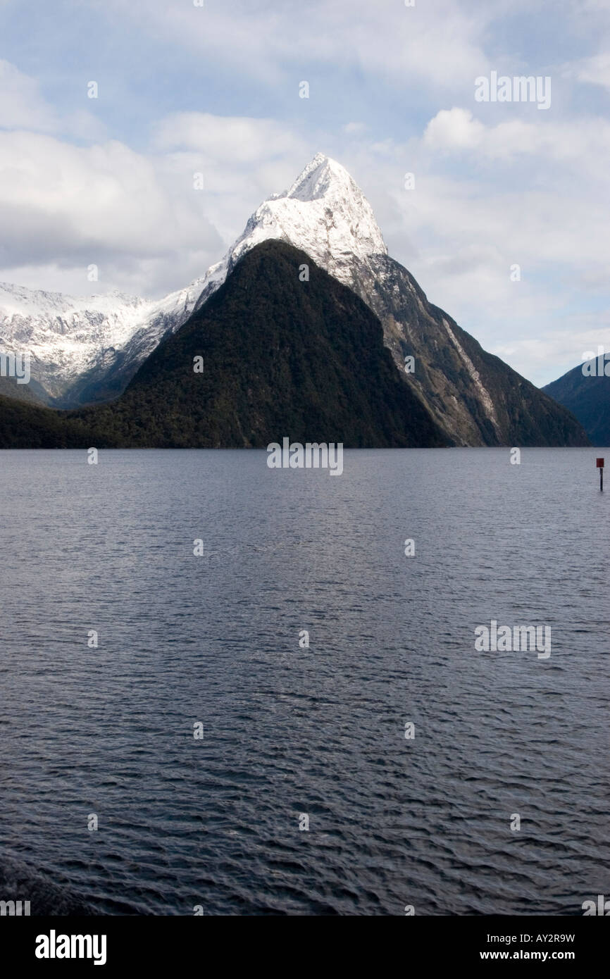 Milford sound mitre peak from hi-res stock photography and images - Alamy