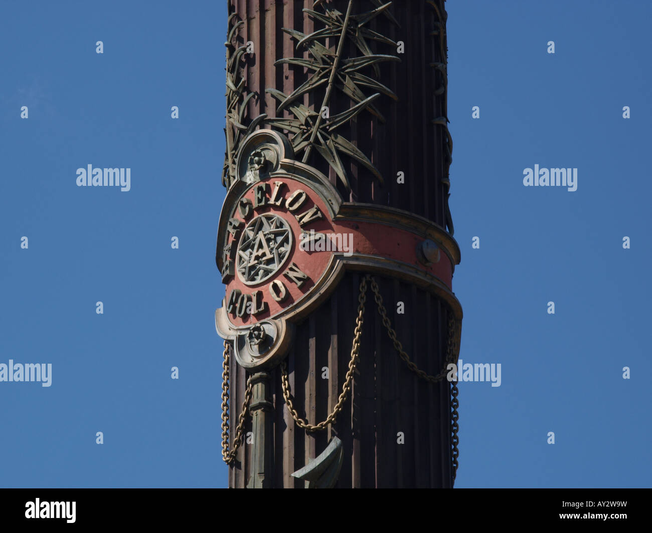 Column of Christopher Columbus Barcelona Spain Stock Photo - Alamy