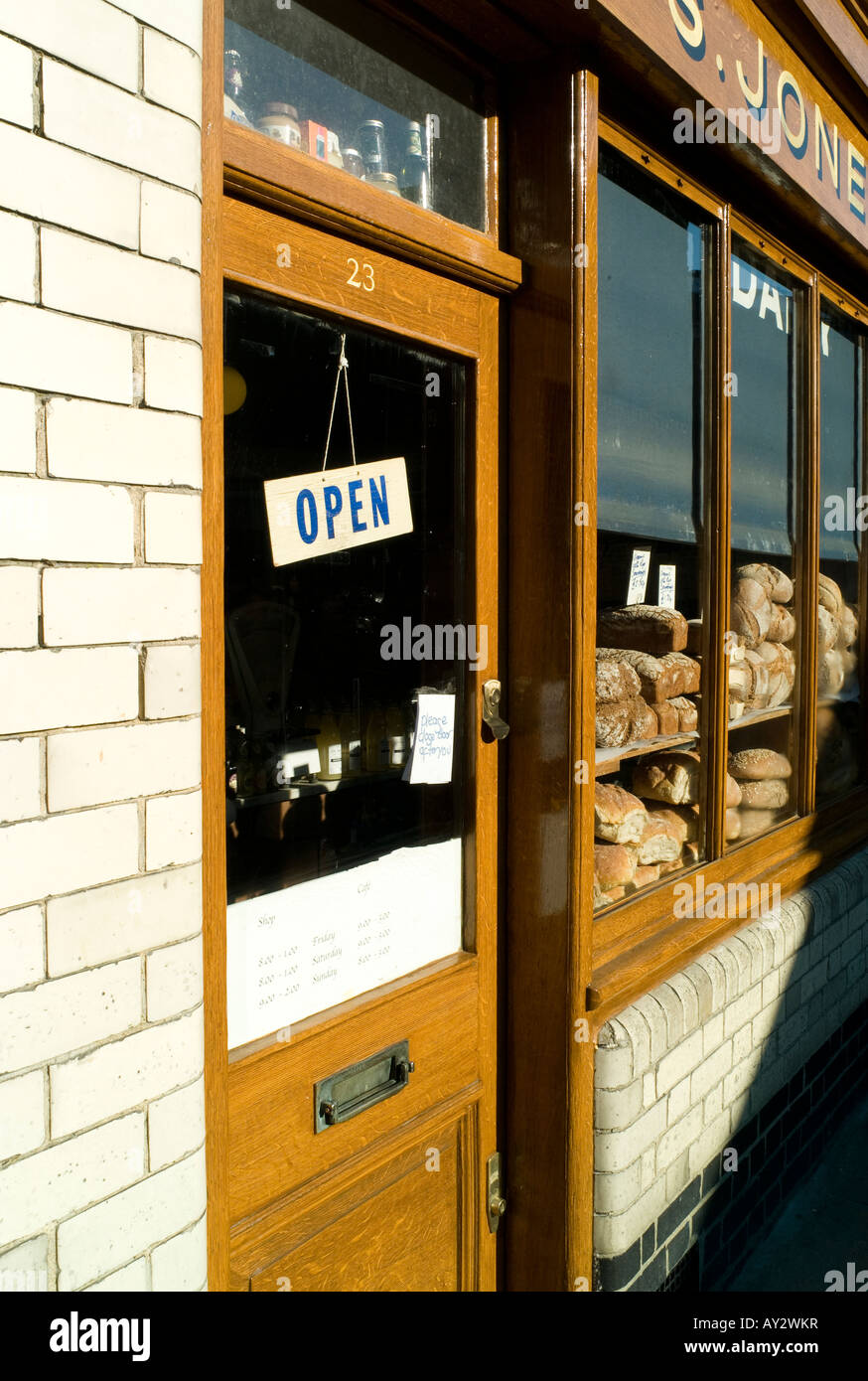 Bakery shop front sign Stock Photo - Alamy