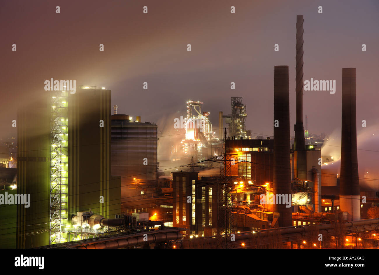 DEU Germany Duisburg ThyssenKrupp Steel Steelworks Hamborn Stock Photo ...