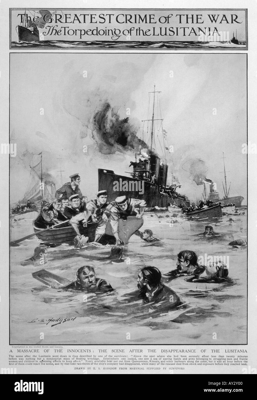 Survivors lusitania Black and White Stock Photos & Images - Alamy