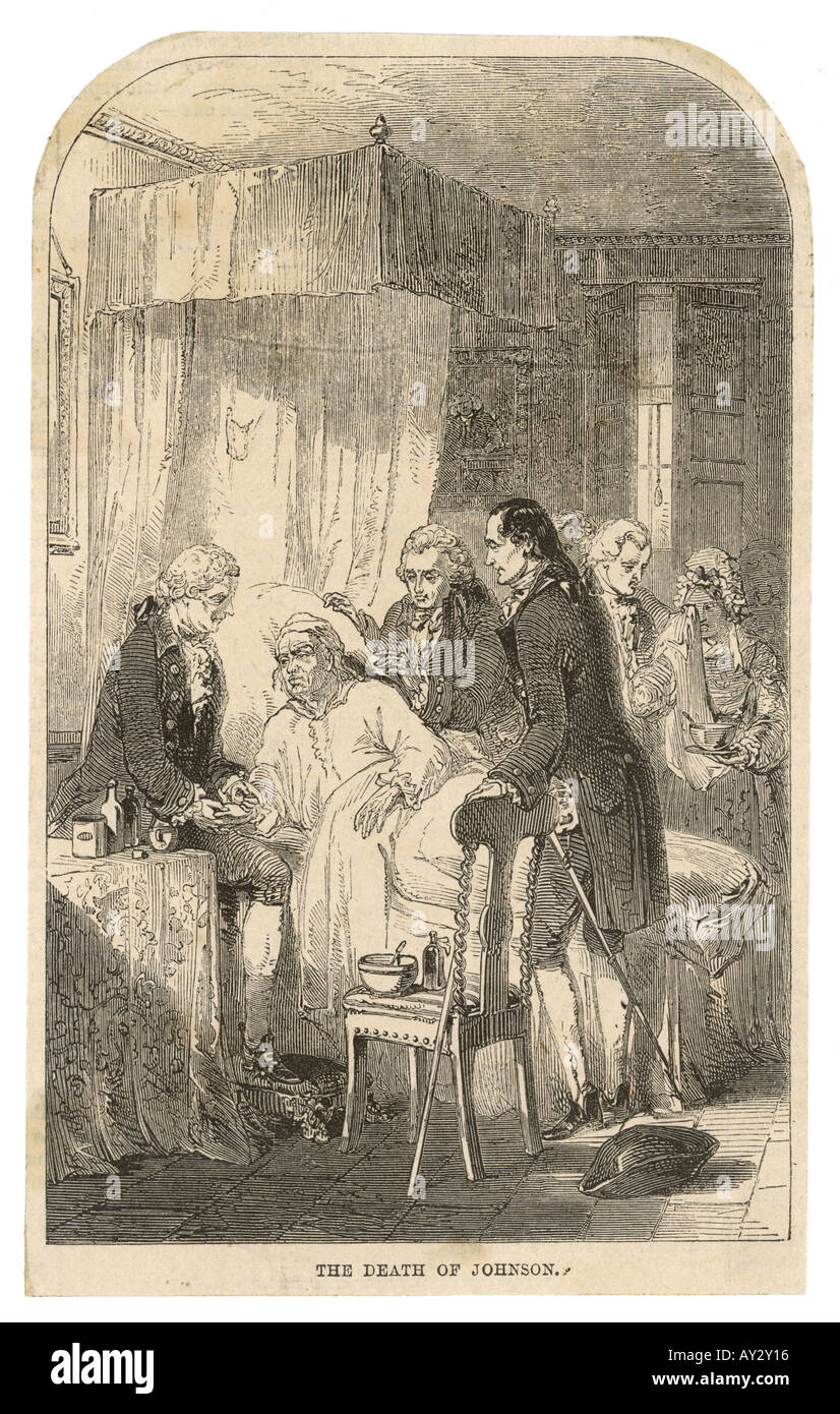 Dr Johnson Deathbed Stock Photo - Alamy