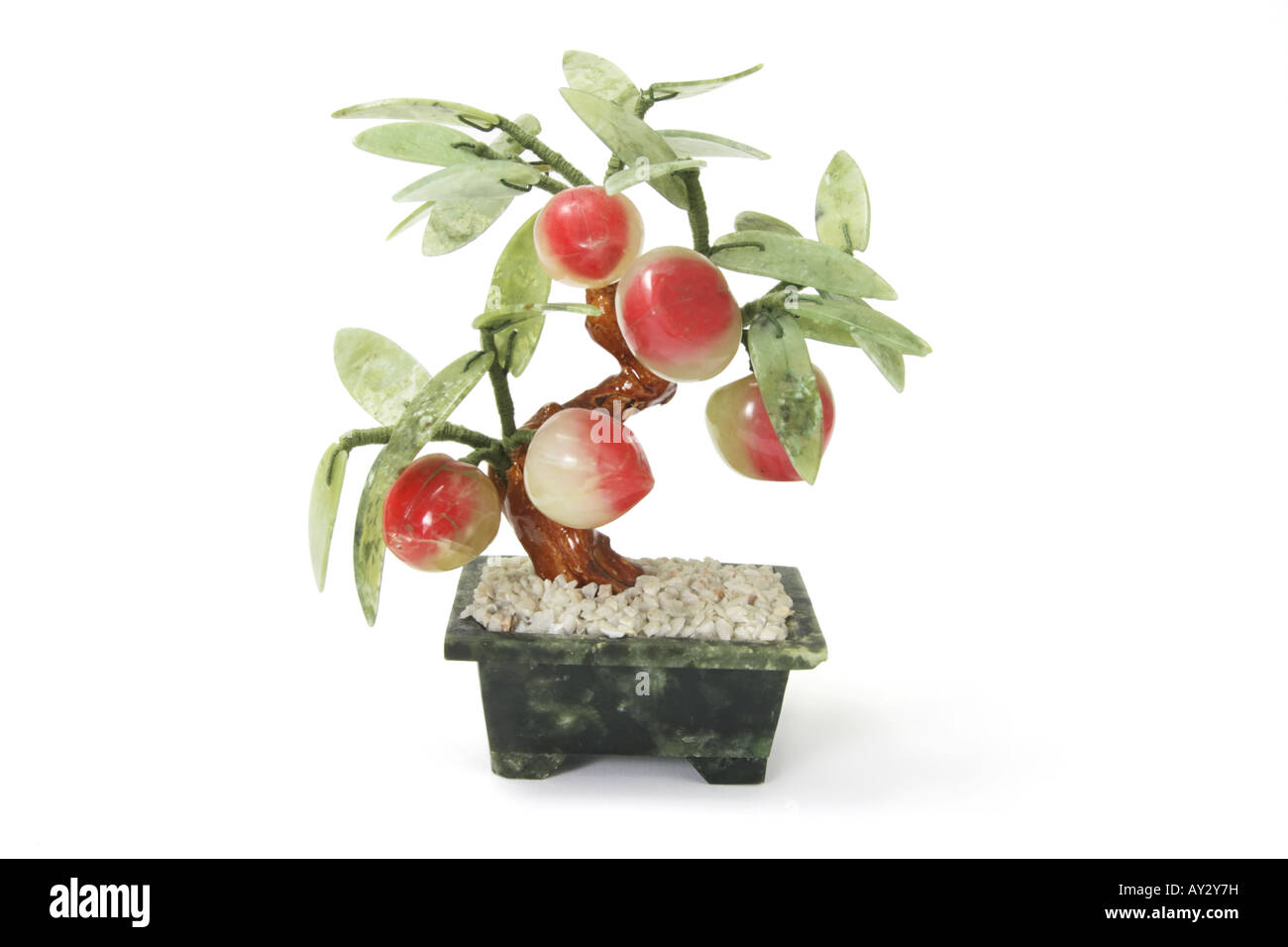 Peach Pot Plant Ornament Stock Photo - Alamy