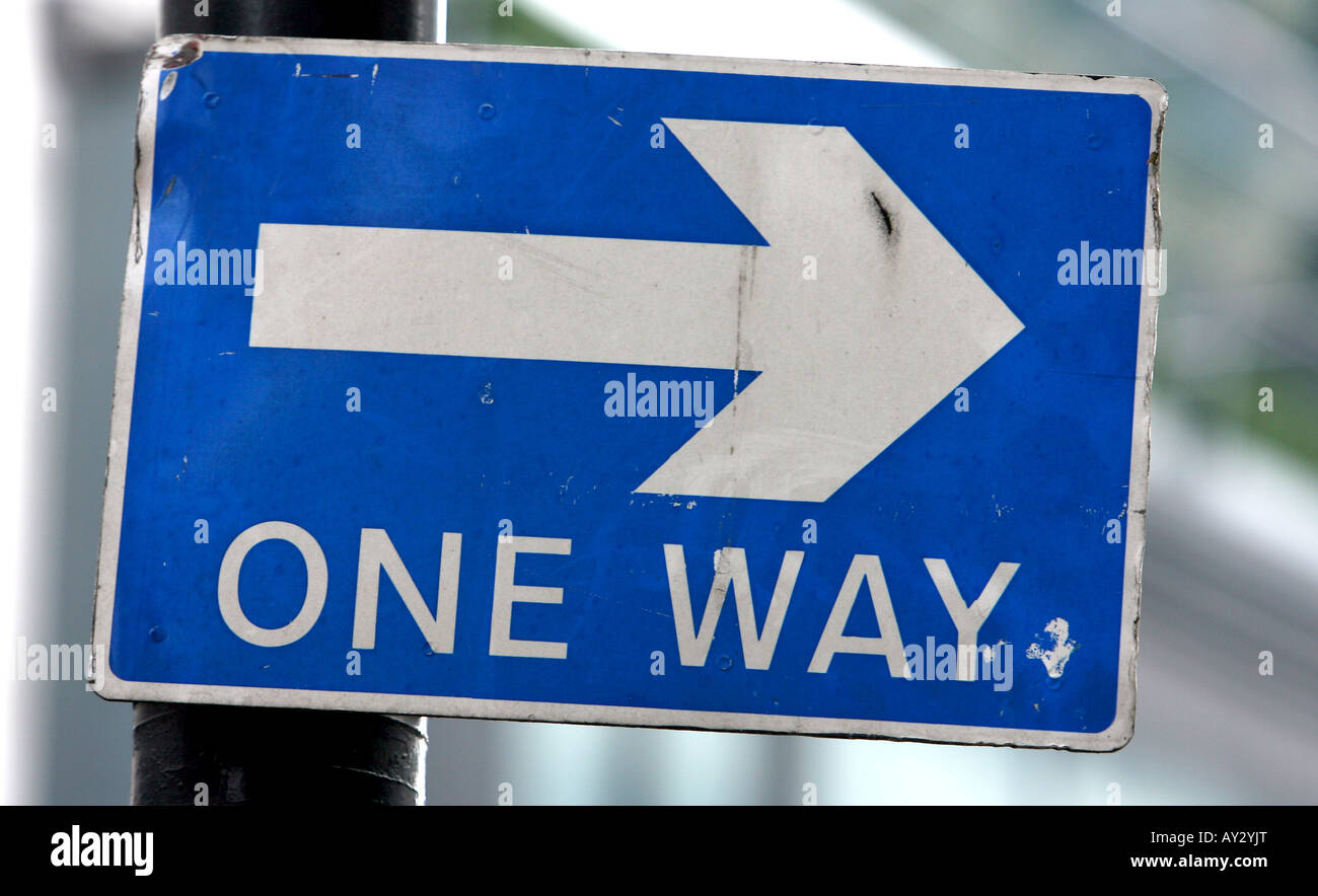 Road Signs Signals in London UK One Way Stock Photo - Alamy