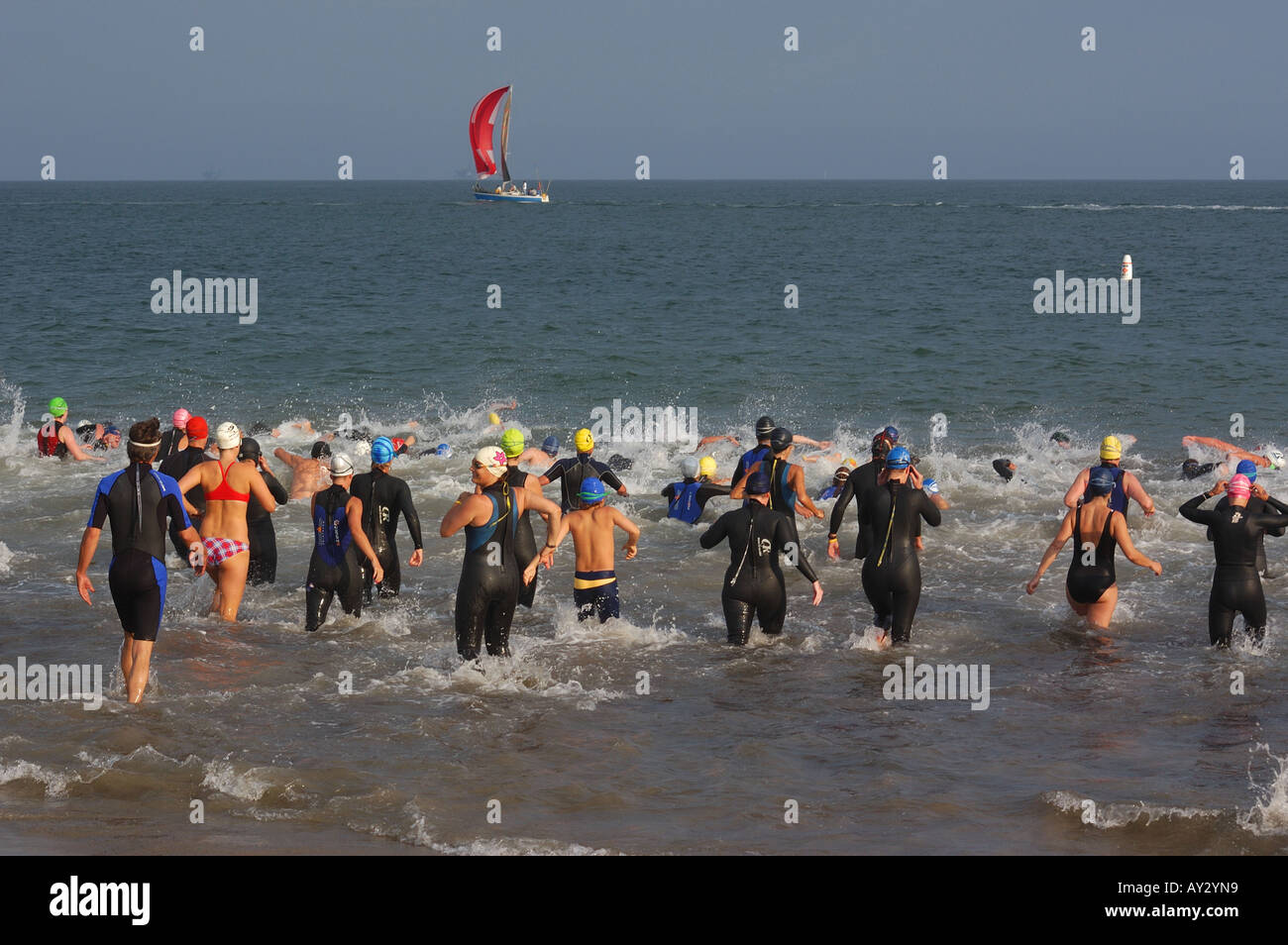 Swimmers and sailboats hi-res stock photography and images - Alamy