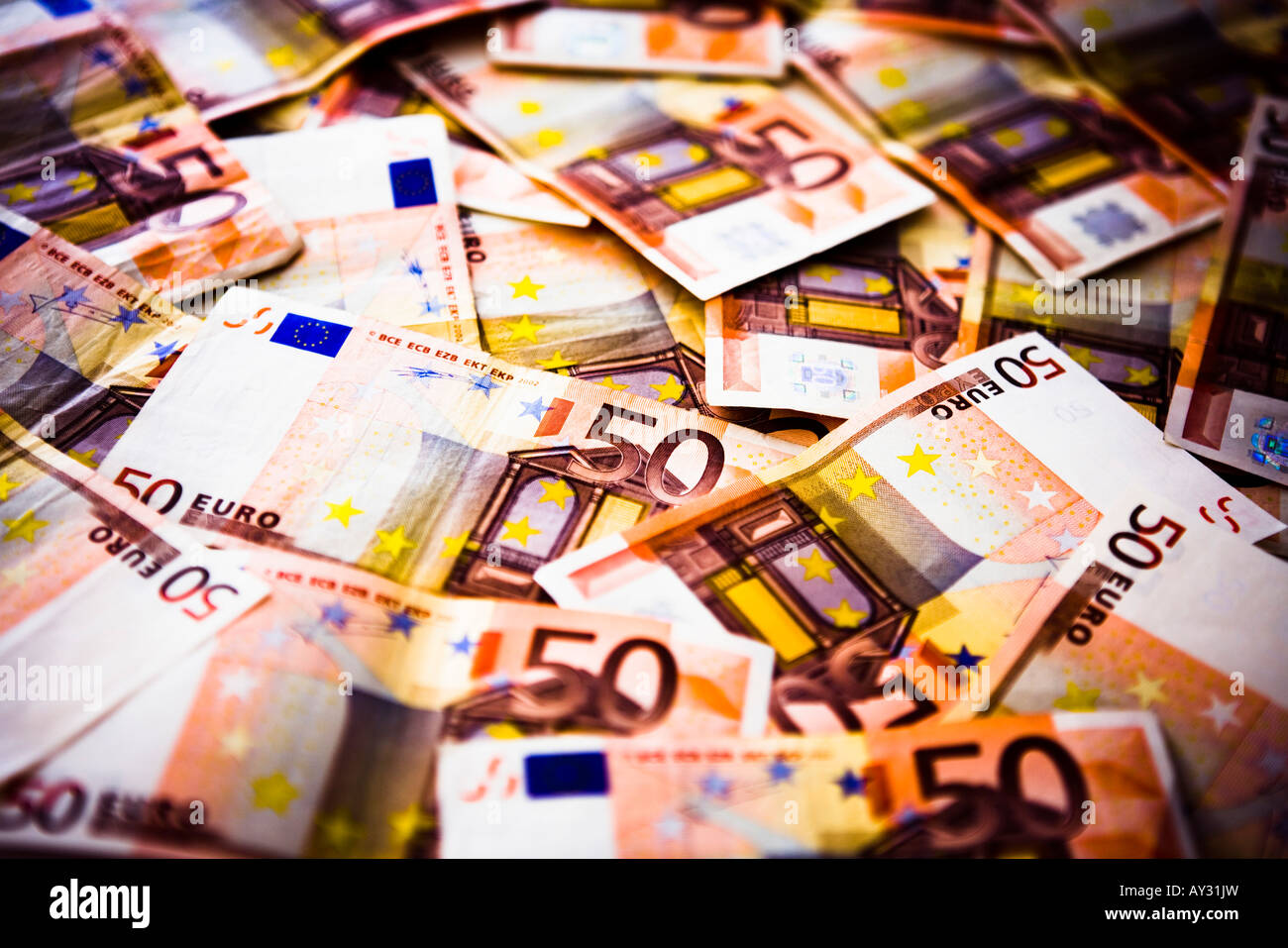 Bank notes European Union 50 Euro Stock Photo - Alamy