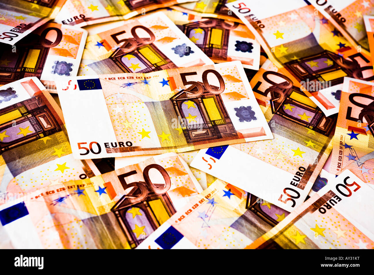 Bank notes European Union 50 Euro Stock Photo - Alamy