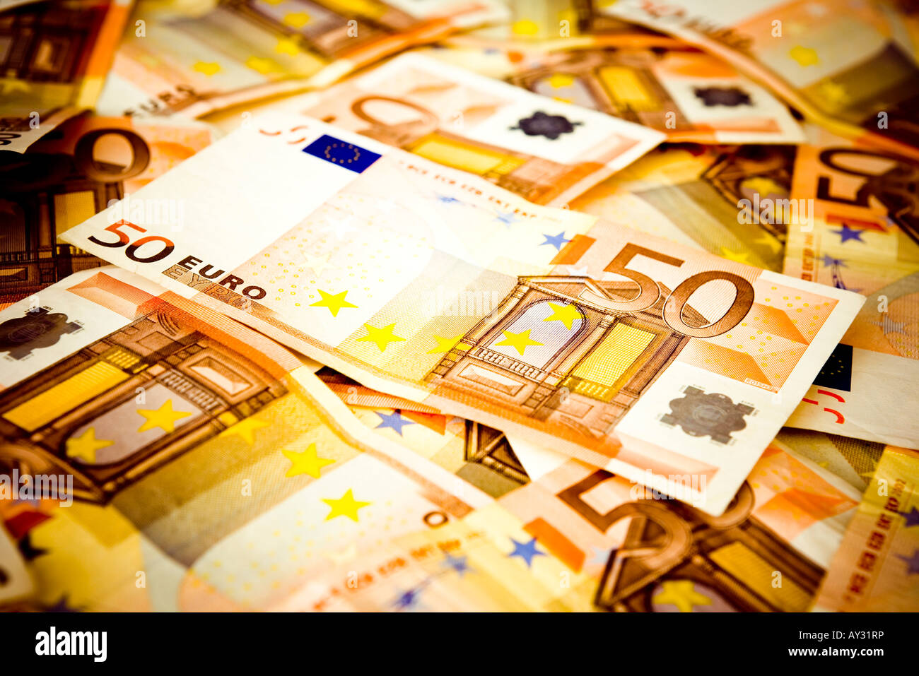 Bank notes European Union 50 Euro Stock Photo - Alamy
