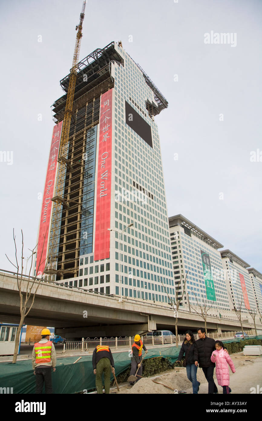 Modern Apartment Building under Construction in Beijing March 2008 ...