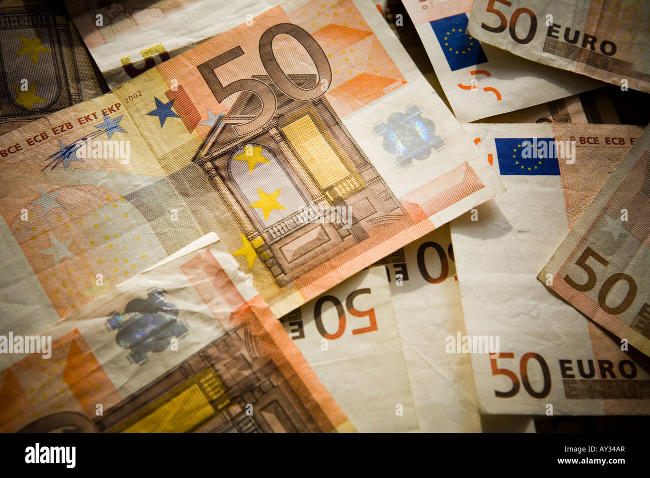 Bank notes European Union 50 Euro Stock Photo - Alamy