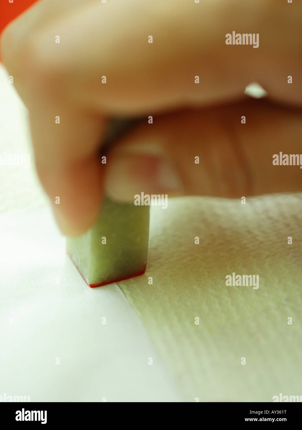 Close up persons hand using stamp hi-res stock photography and images ...