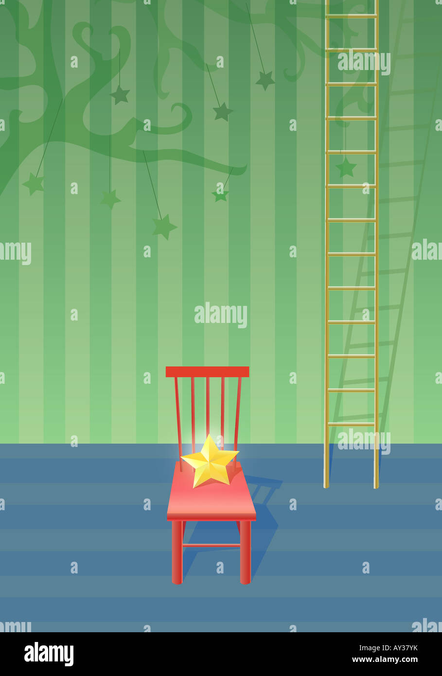 Star on a chair Stock Photo - Alamy