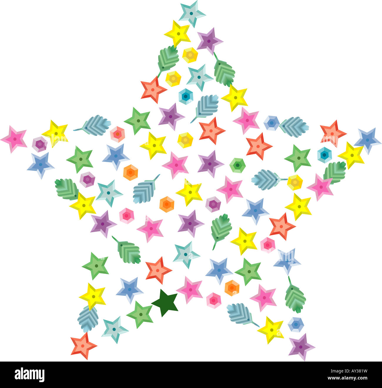 Close-up of stars in the shape of a star Stock Photo - Alamy