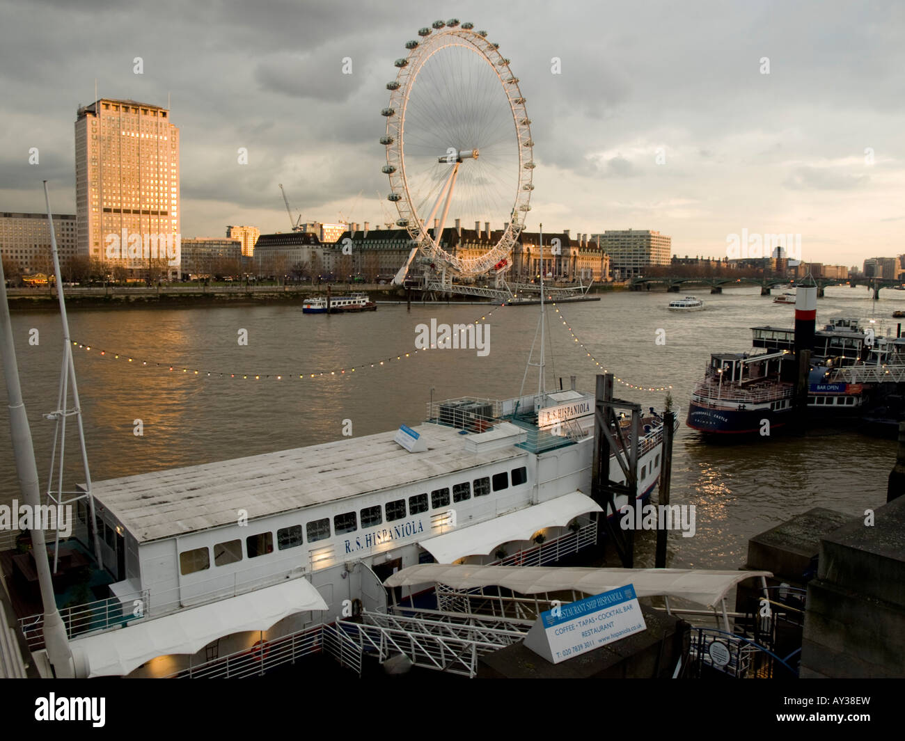 Europe UK england London London eye daylight skyline Stock Photo - Alamy