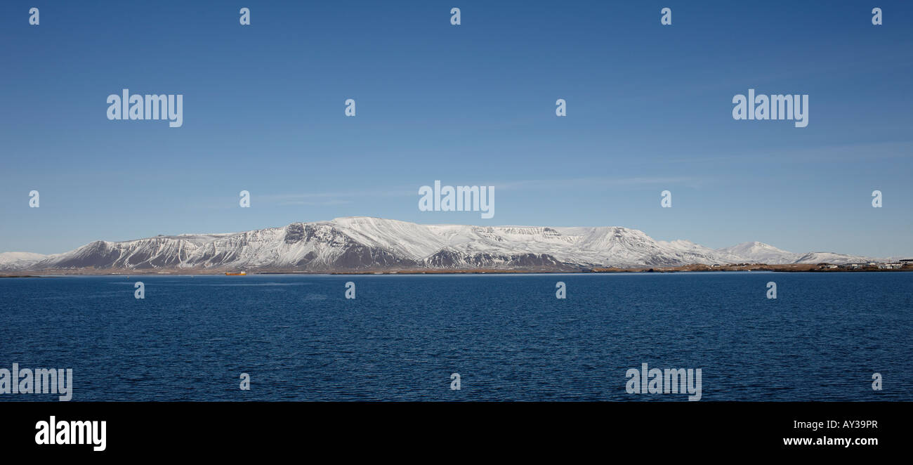 The mountain Esja seen from Reykjavik Iceland Stock Photo - Alamy