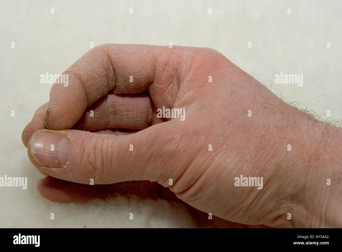 Hand with chaps Stock Photo - Alamy