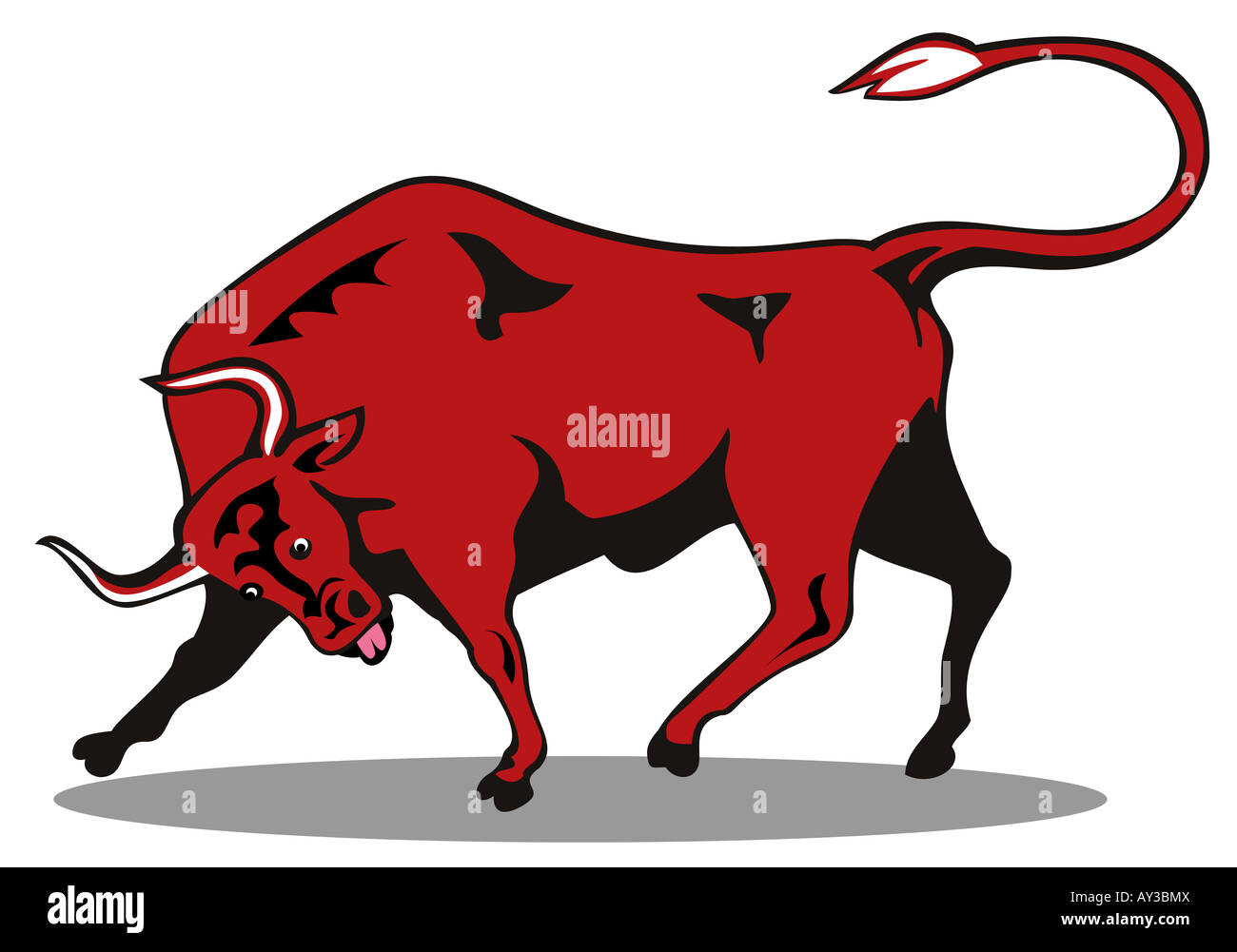 Red bull charging Stock Photo - Alamy