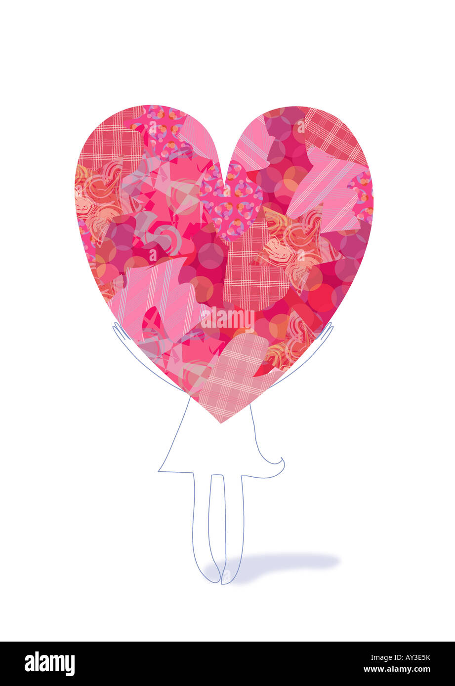 Low section view of a woman carrying a heart shape Stock Photo - Alamy