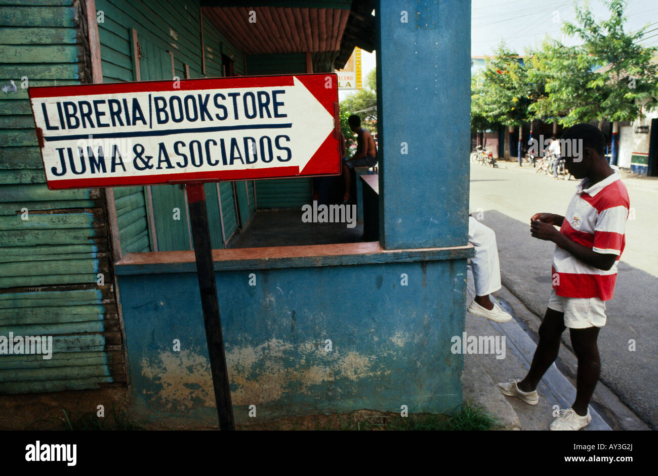 Constanza Dominican Republic Street Scene Street Sign Stock Photo - Alamy