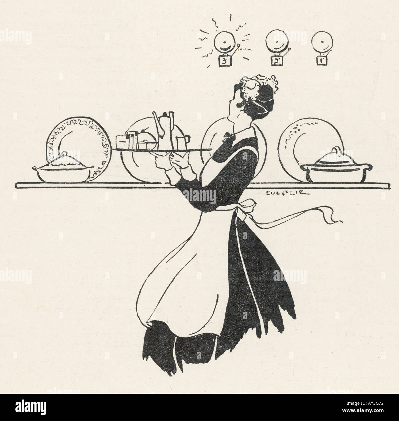 Maid tray hi-res stock photography and images - Alamy