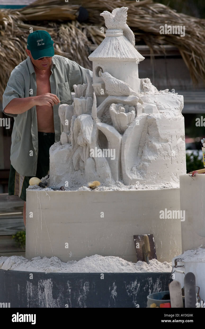 Sand Castle Artist at work Florida USA Stock Photo - Alamy