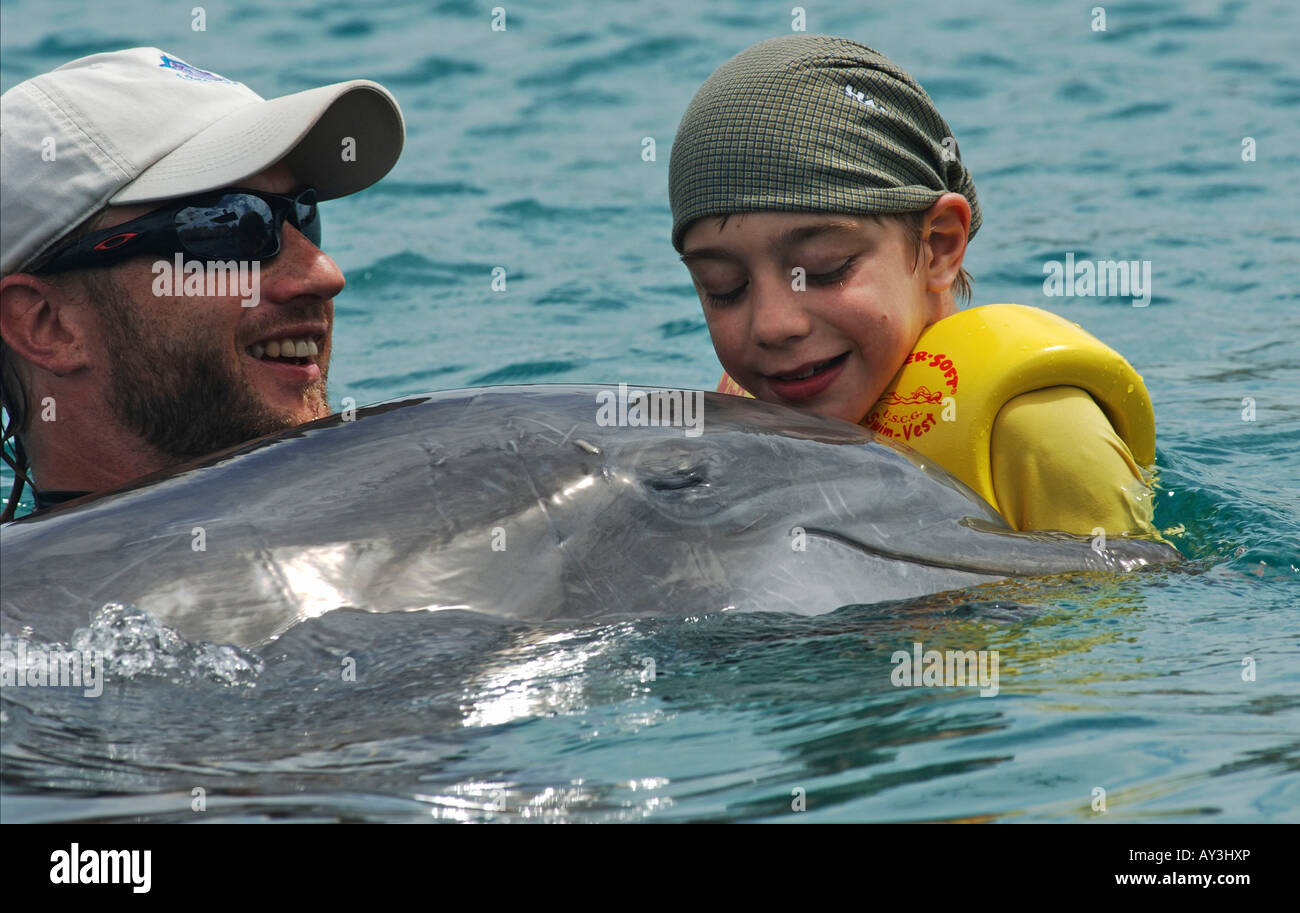 Dolphin therapy Lucas Knecht who is mentally and fysically disabled in ...
