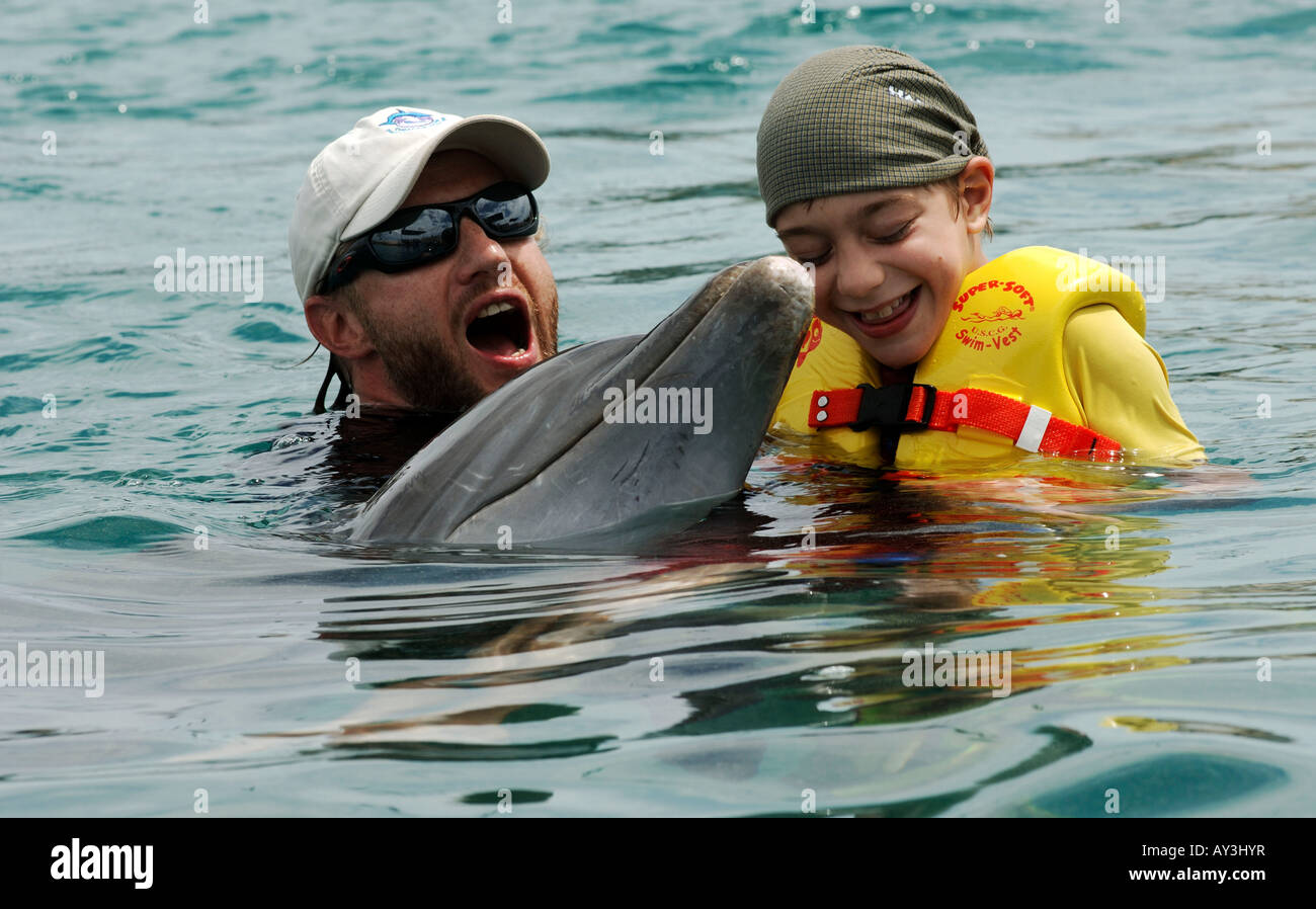 Dolphin therapy Lucas Knecht who is mentally and fysically disabled in ...