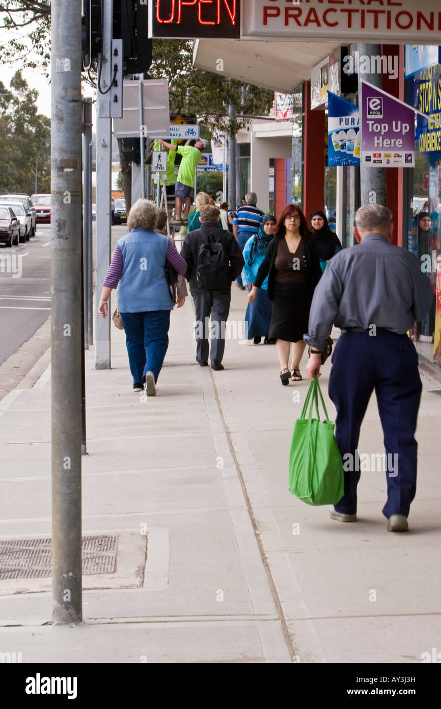 Suburban shopping strip street hi-res stock photography and images - Alamy