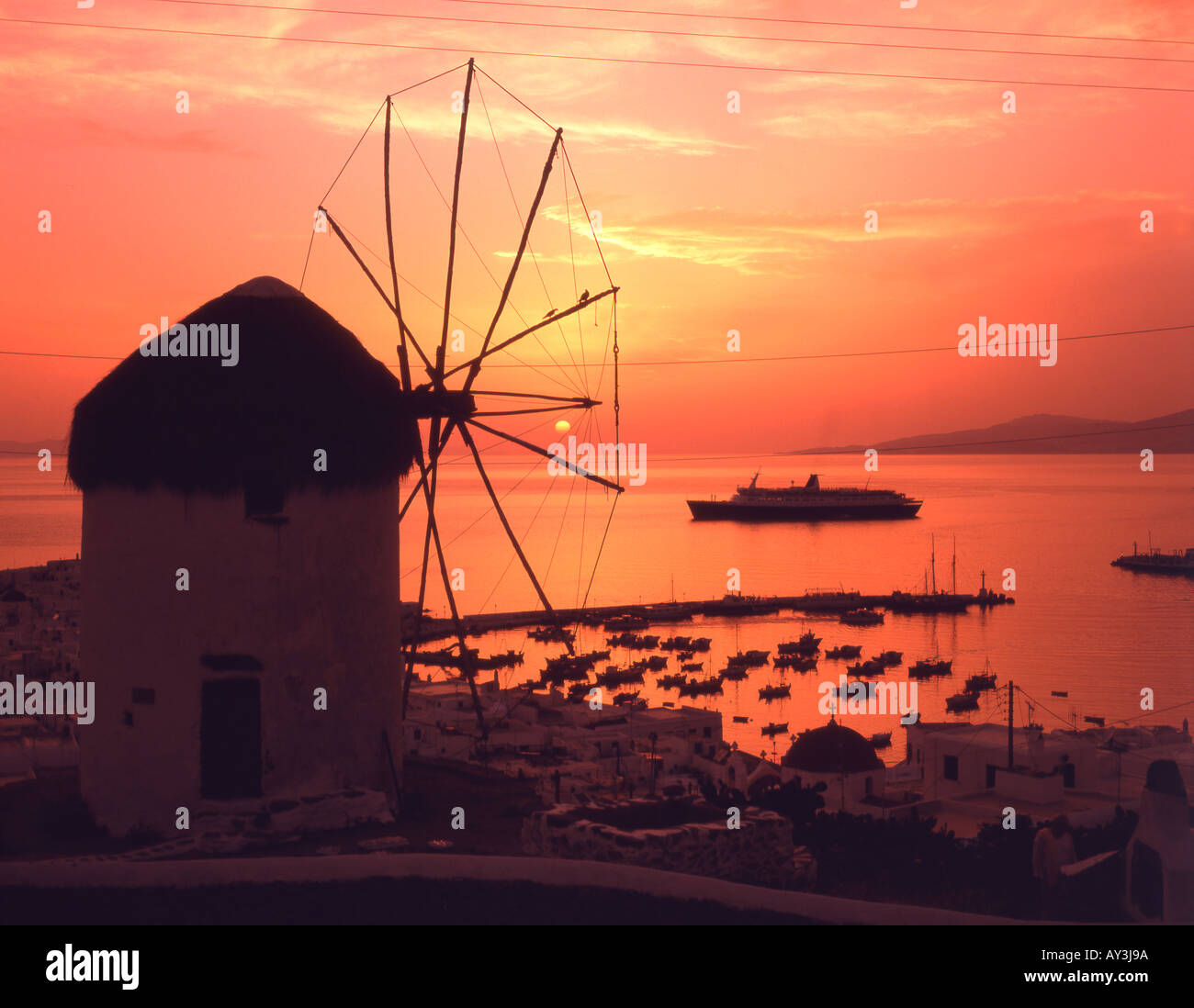 Greece mykonos boni windmill hi-res stock photography and images - Alamy