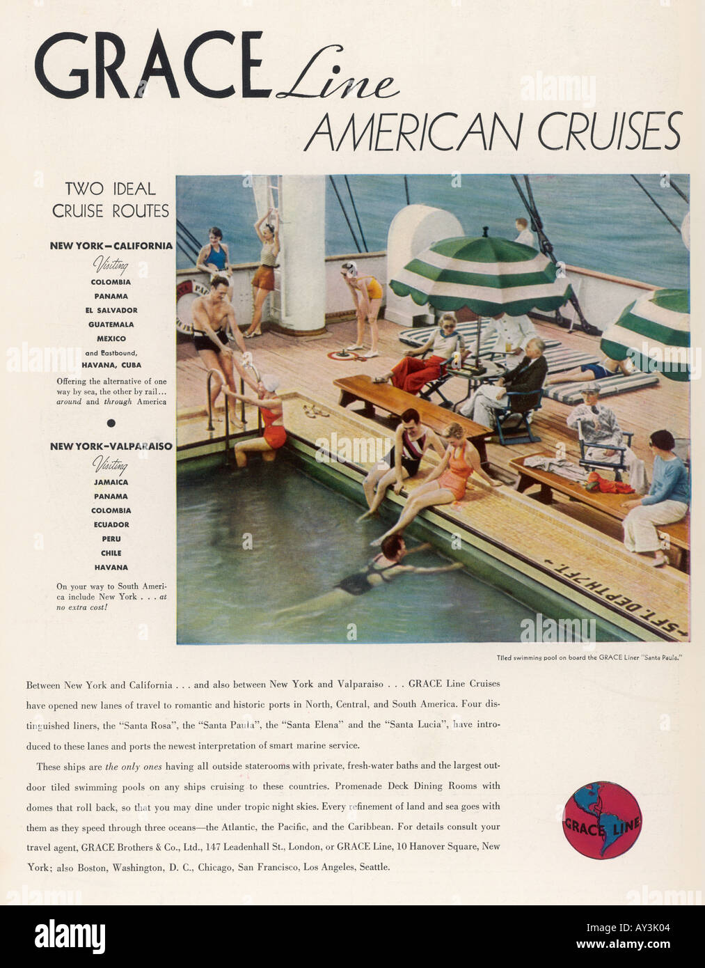 Grace line cruise hi-res stock photography and images - Alamy