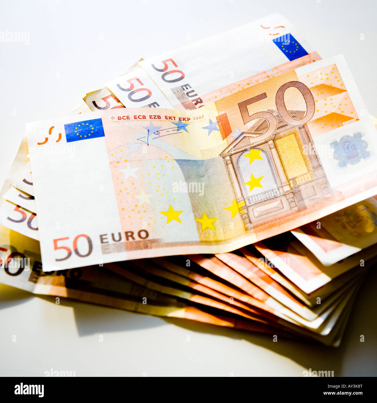 Bank notes European Union 50 Euro Stock Photo - Alamy