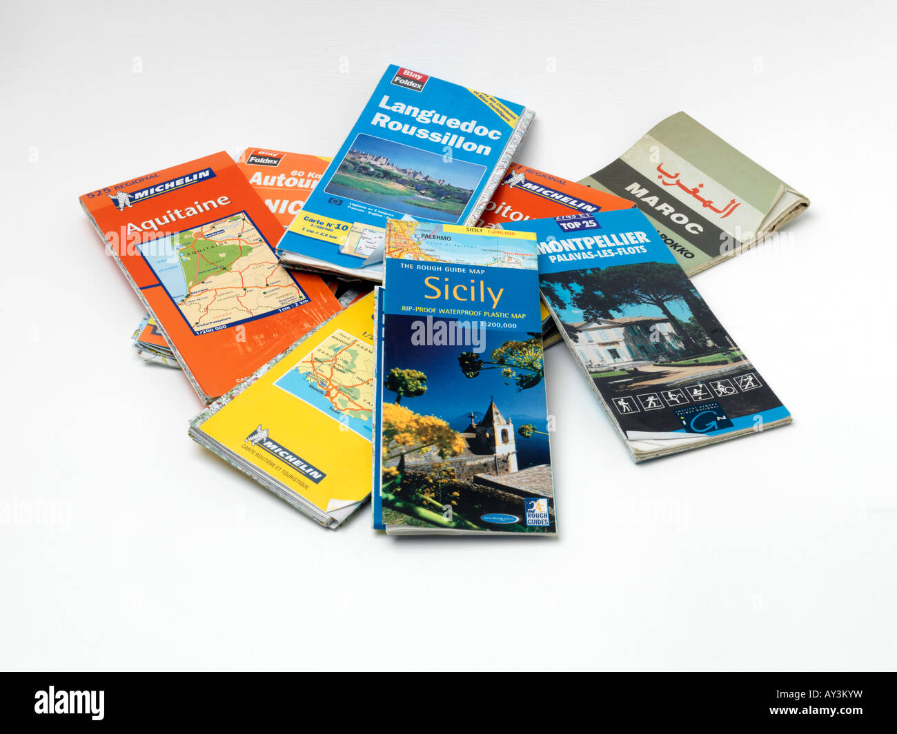 Selection of Touring Road Maps Stock Photo - Alamy