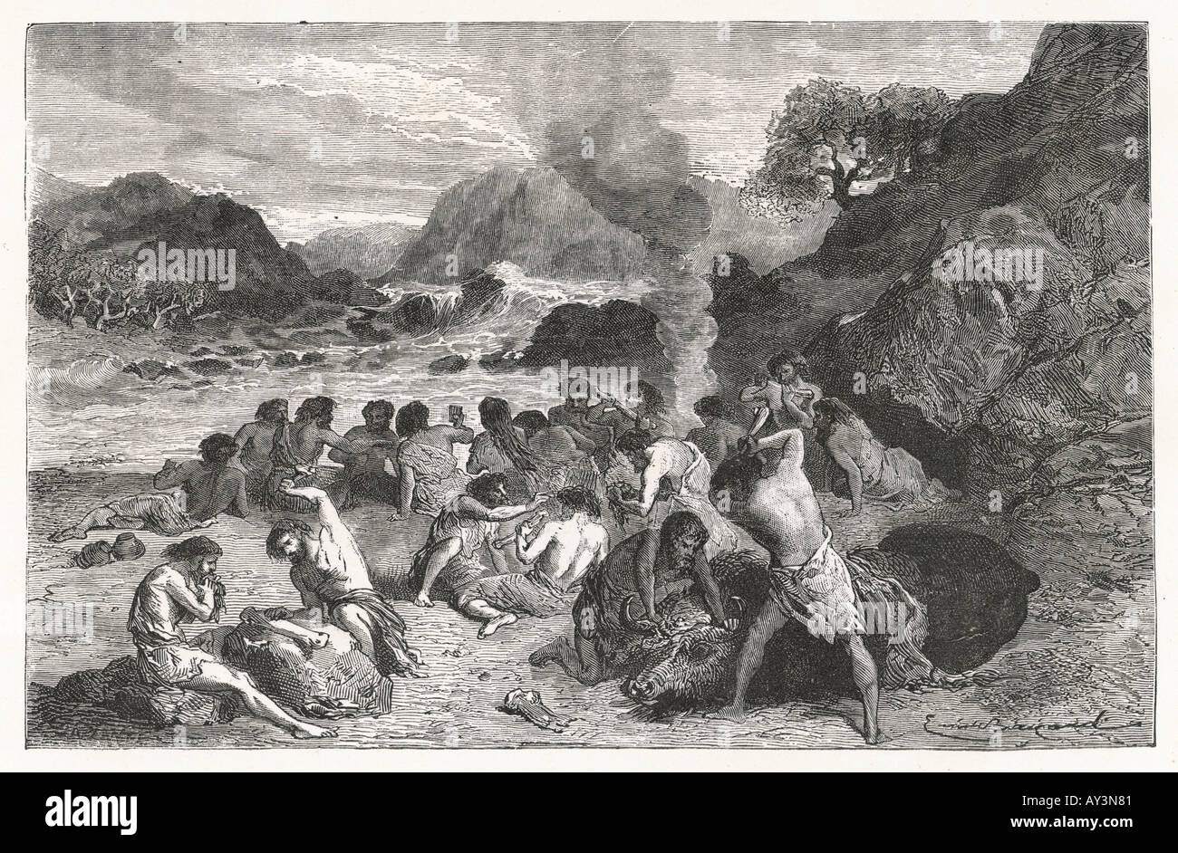 Neolithic Feast Figuier Stock Photo - Alamy